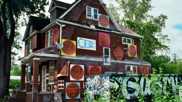 Fire destroys "Penny House" at Detroit's Heidelberg Project