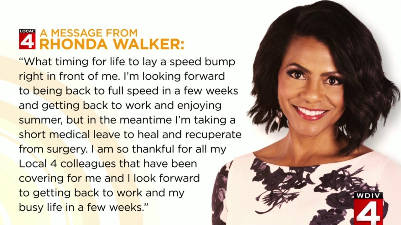 A message from Rhonda Walker as she recovers from surgery